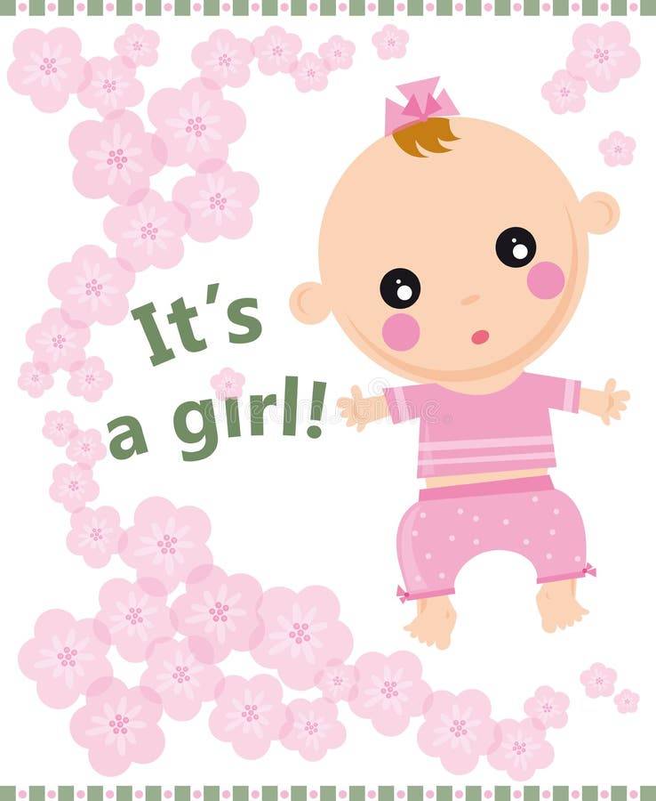 Baby Girl Stock Illustrations – 330,528 Baby Girl Stock Illustrations ...