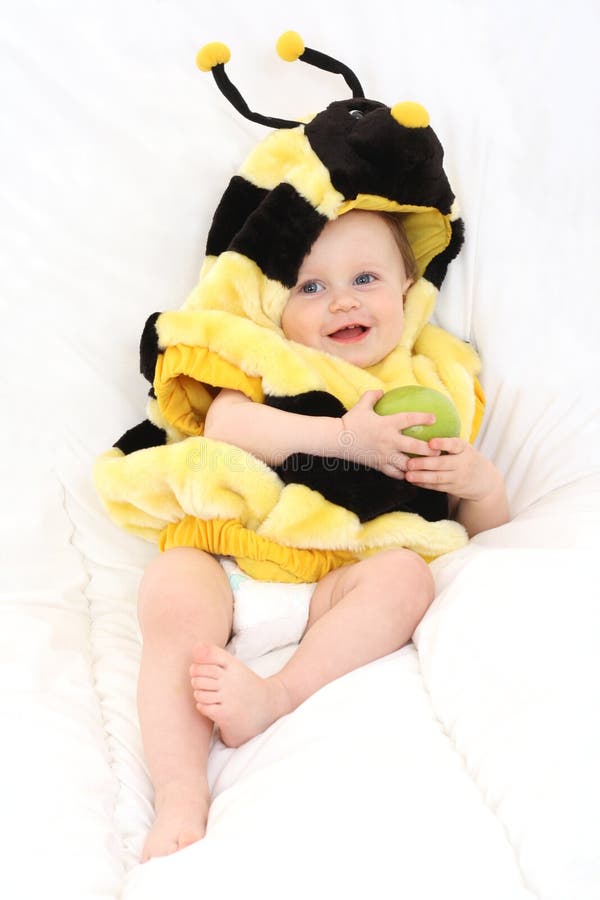 Baby girl - bee stock image. Image of toddler, smiling - 4569885