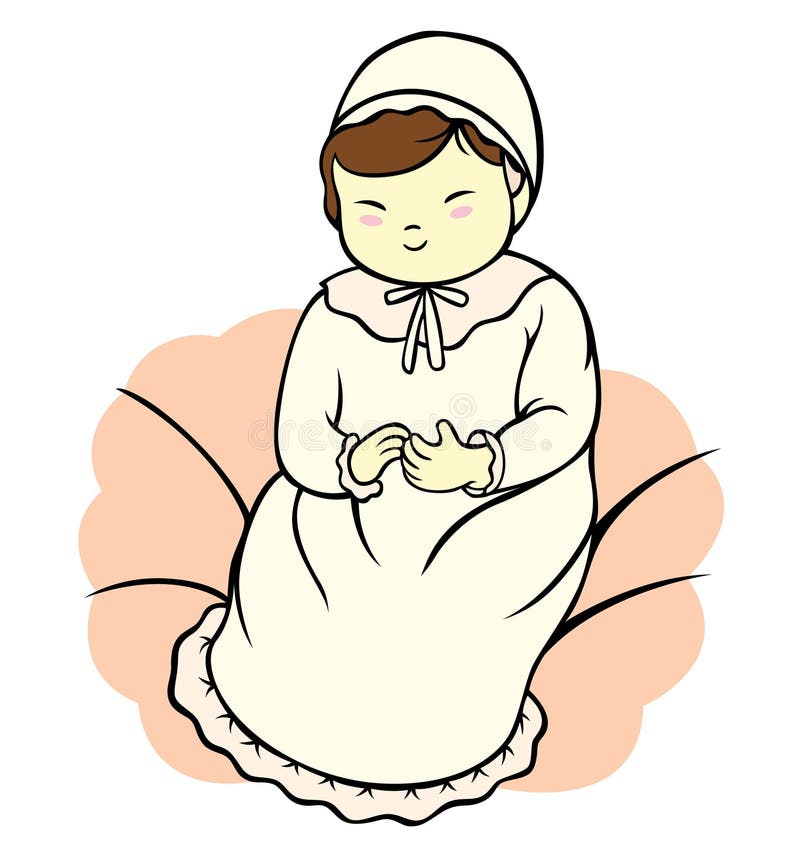 Baby Girl Christening Stock Illustrations – 404 Baby Girl Christening ...
