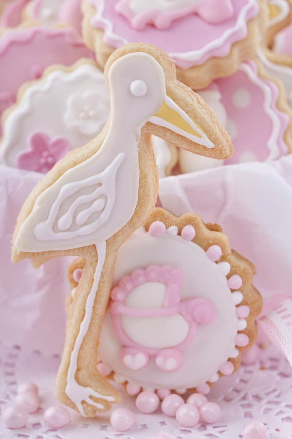 Baby girl cookies stock photo. Image of dessert, lace - 30894164