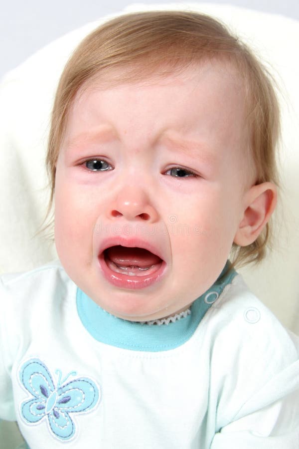 Close Up of Baby Gril Crying. Stock Photo - Image of child, health ...