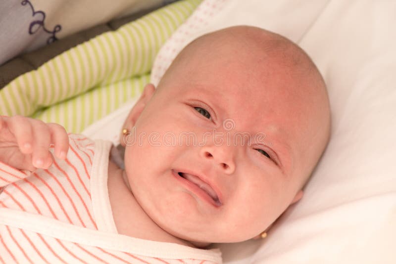 Baby girl crying stock photo. Image of beauty, girl, colorful - 37890550