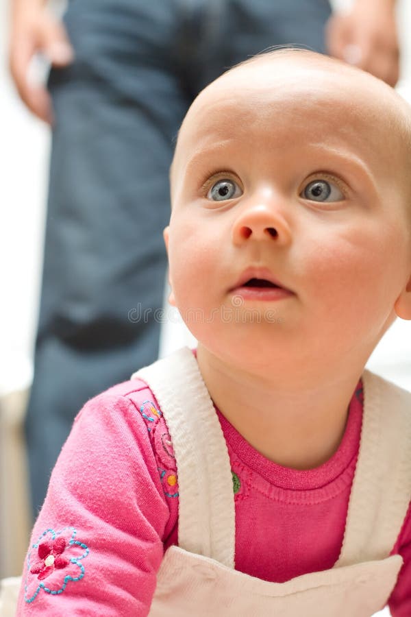 Baby girl with guard stock photo. Image of girl, protection - 10191910