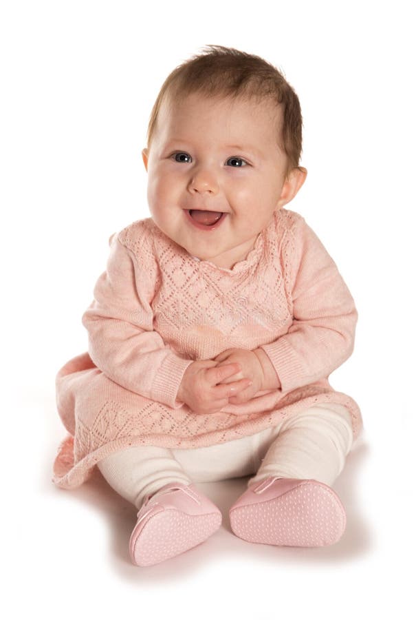 Baby Girl Thinking in a Playpen Stock Photo - Image of girl, thinking ...