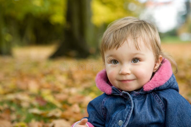 Baby girl in park stock photo. Image of female, nature - 6718500