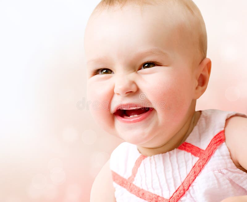 Baby portrait stock image. Image of child, dress, caucasian - 14784507