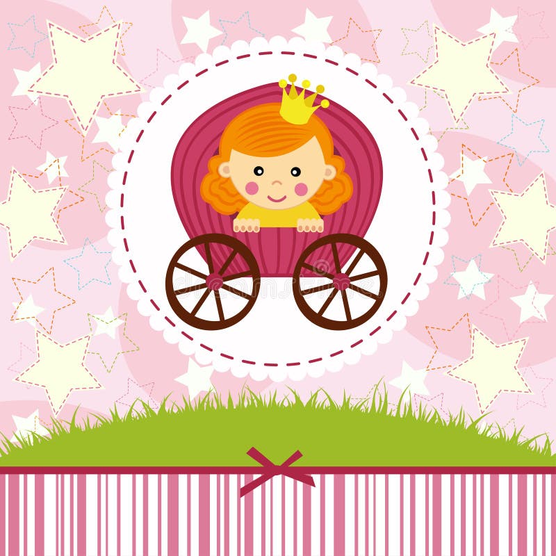 Baby girl princess stock vector. Illustration of cartoon - 36794057