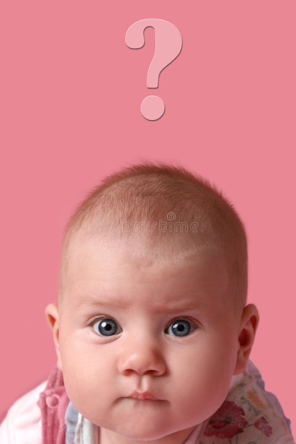 Baby Girl with Surprised Face Stock Image - Image of fair, childhood ...