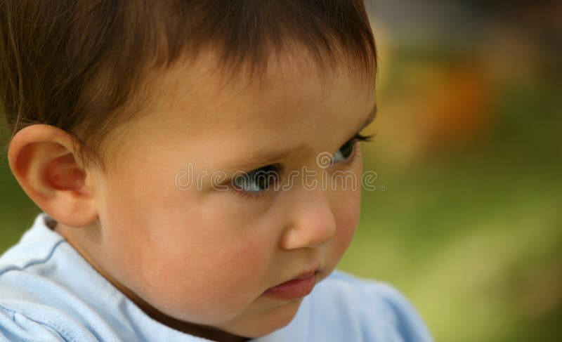 Baby Girl Toddler Somber stock photo. Image of adorable - 339628