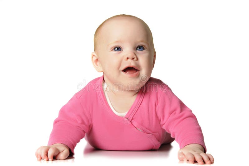 Infant Child Baby Toddler Sitting Hands Up Stock Image - Image of born ...
