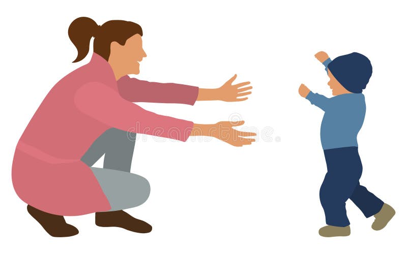 Baby First Steps Cartoon Stock Illustrations – 233 Baby First Steps ...