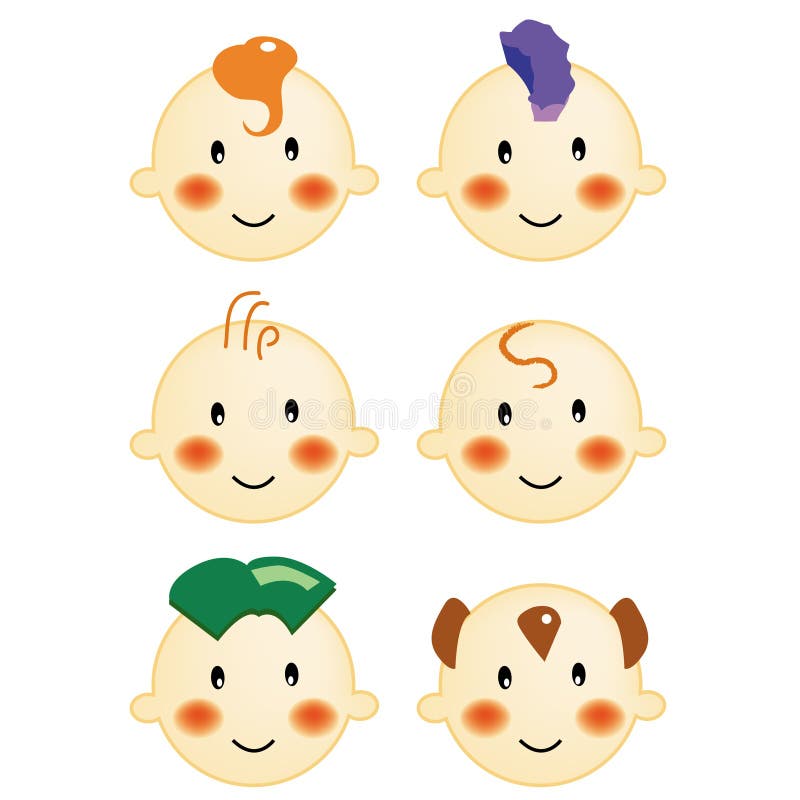 Baby hair style stock vector. Illustration of children - 3296768