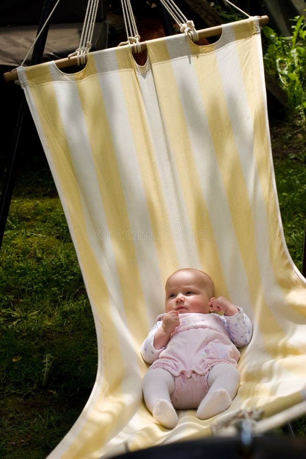 Baby in hammock stock photo. Image of summer, relaxation - 5505216