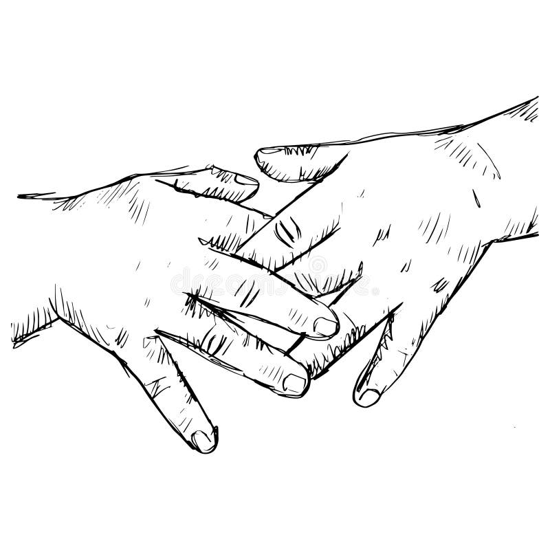 Baby Hand. Human Hands Sketch Drawing Illustration Stock Illustration ...