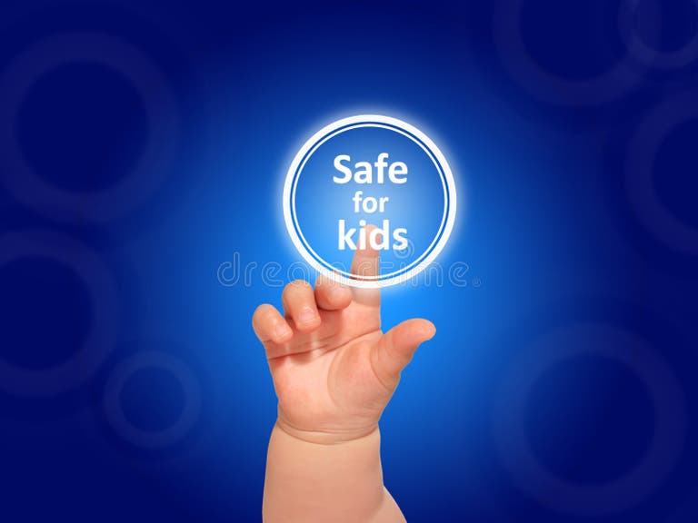 Baby hand pressing button. stock photo. Image of decide - 30982510