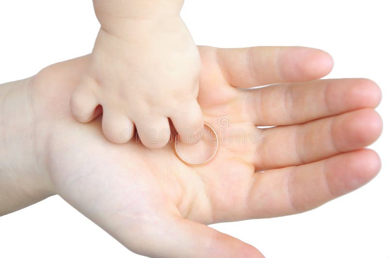 Baby Hand Taking Ring from Man Hands Stock Photo - Image of ...