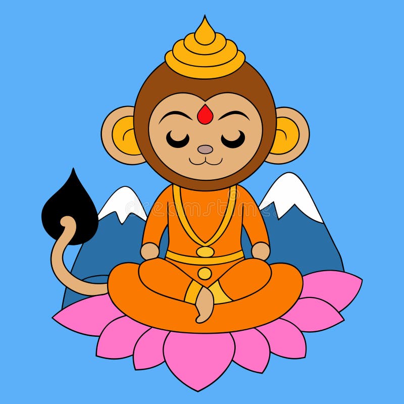 Hanuman Drawing Stock Illustrations – 590 Hanuman Drawing Stock ...
