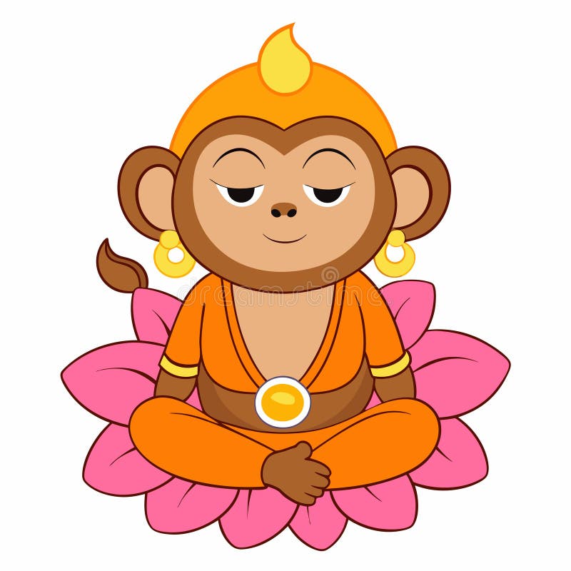 Baby Hanuman Vector Graphic Design Stock Vector - Illustration of ...