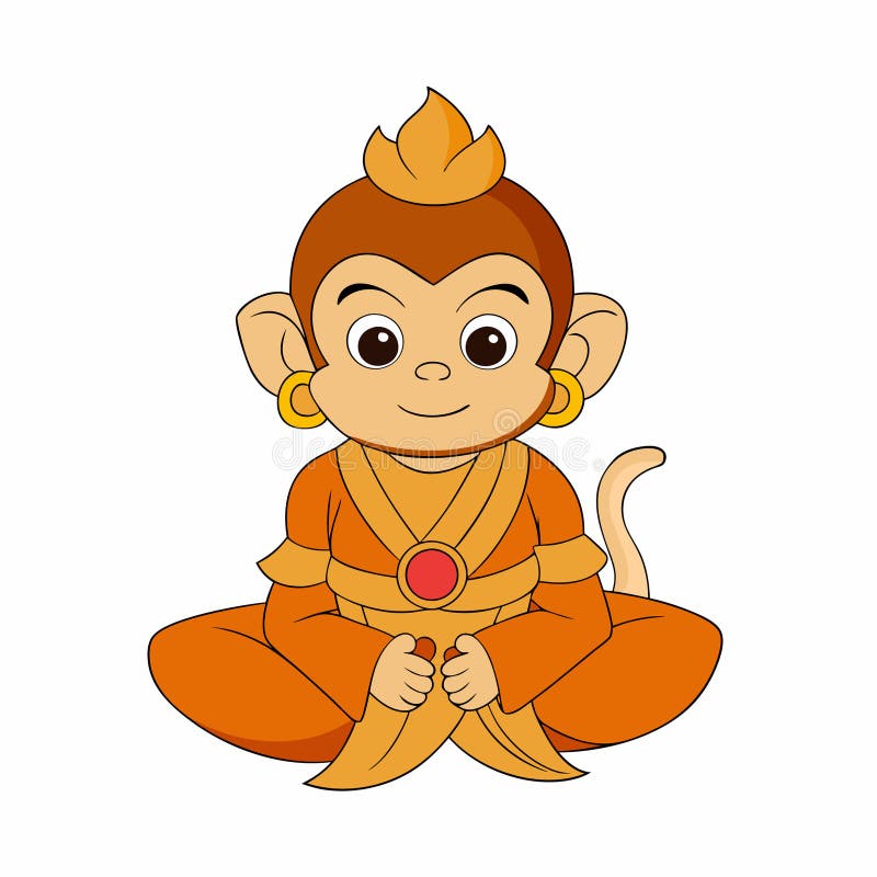 Baby Hanuman Vector Graphic Design Stock Vector - Illustration of hindu ...