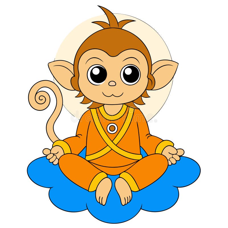 Baby Hanuman Vector Graphic Design Stock Vector - Illustration of file ...