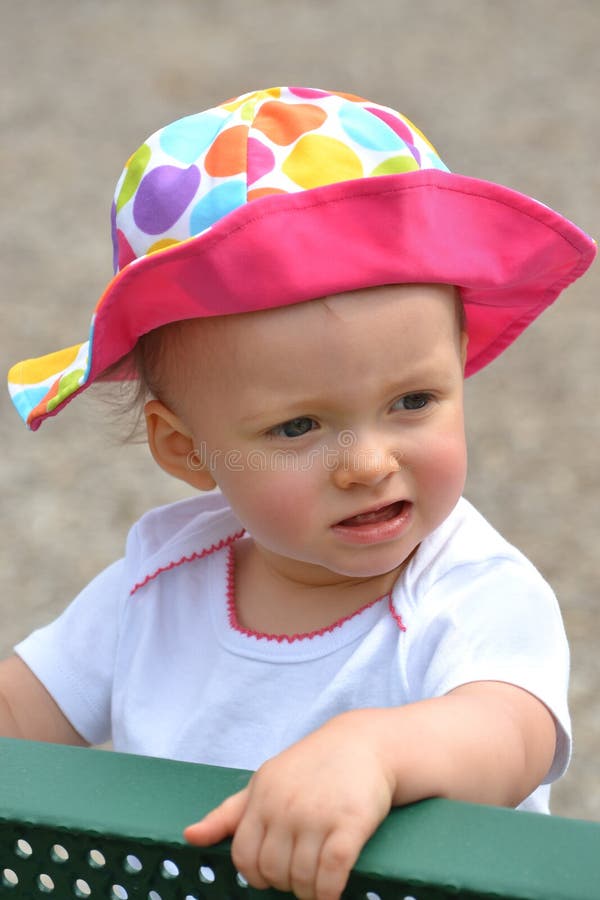 Baby with Hat stock image. Image of sitting, baby, expression - 20698969