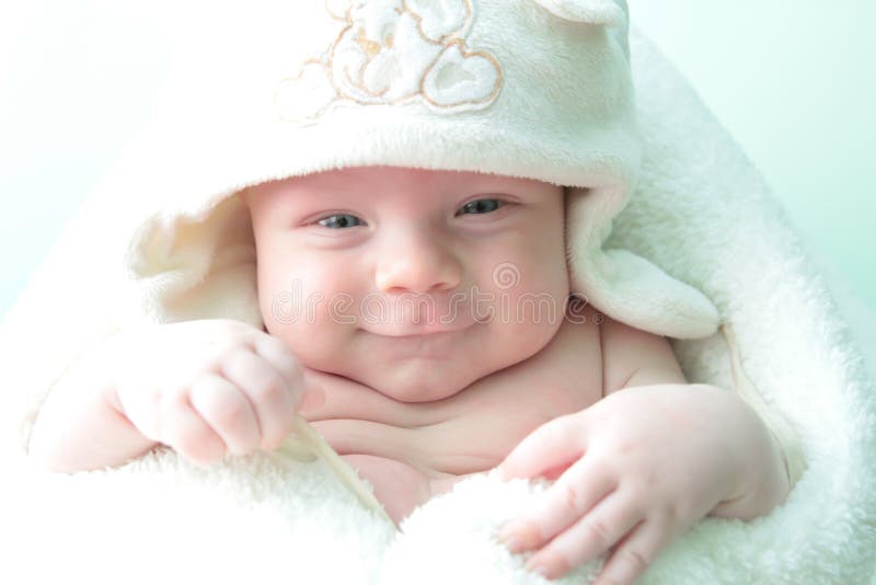 Baby Look, Closeup. the Eyes of a Newborn Baby Stock Photo - Image of ...
