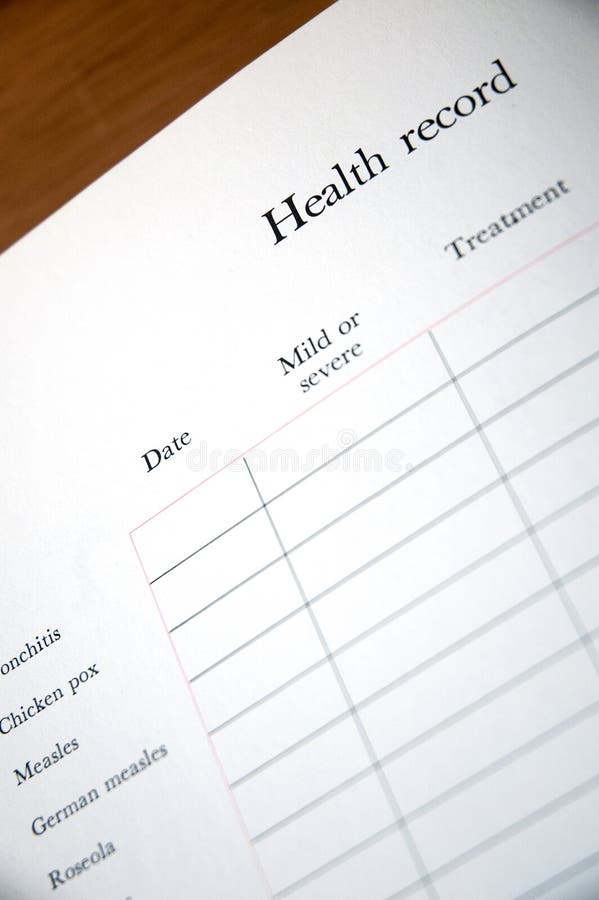 Baby health record stock image. Image of vaccine, treatment - 23012883