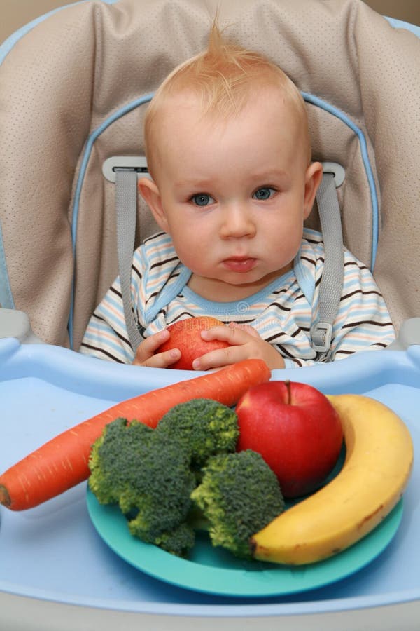 Baby and healthy food stock image. Image of feeding, bite - 11157795