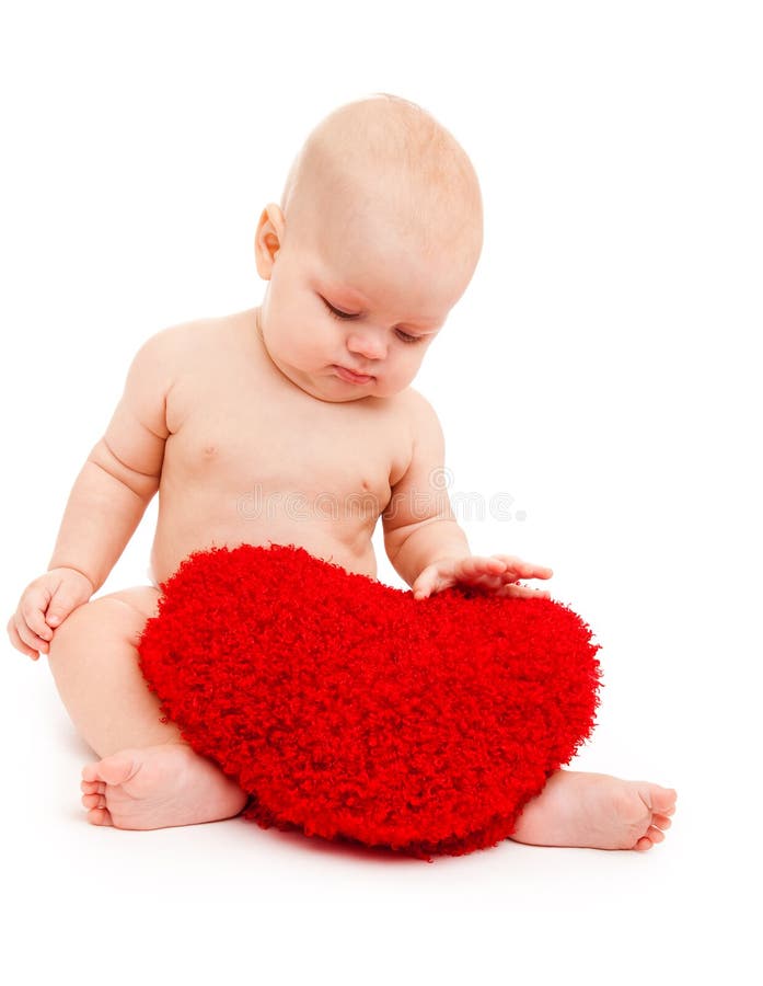 Baby with heart stock photo. Image of carefree, girl - 16656796