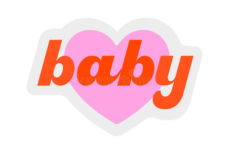 Baby Heart Sticker stock vector. Illustration of happy - 282863419