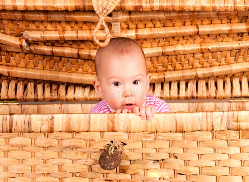 The baby is hiding stock photo. Image of delivery, hiding - 29630984