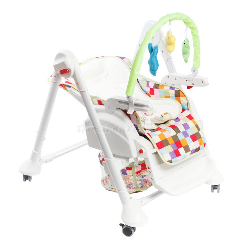 Baby High Chair with Rolling Function Stock Photo - Image of toddler ...