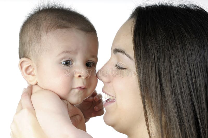 Baby with his mother stock image. Image of gorgeous, baby - 24041729