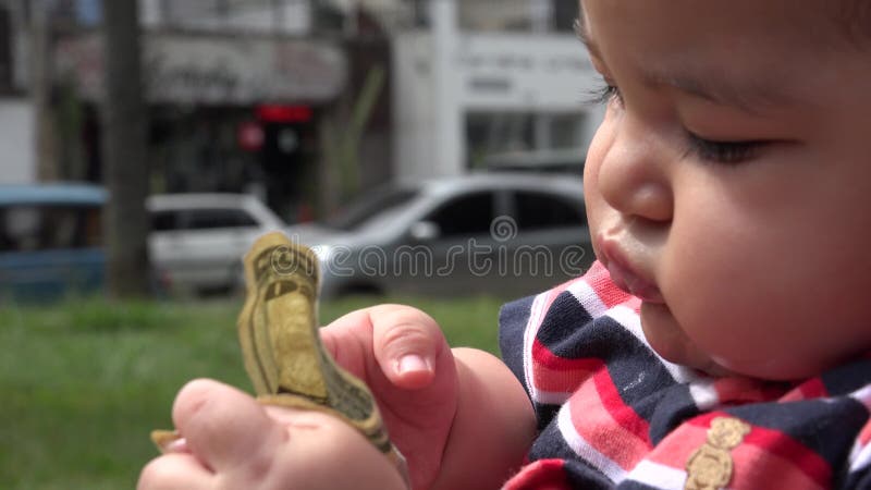 Baby Holding Money stock video. Video of born, children - 54126431