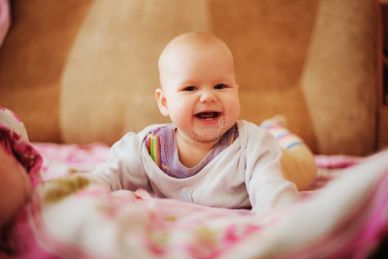 Baby in home. stock image. Image of happiness, interior - 39551861