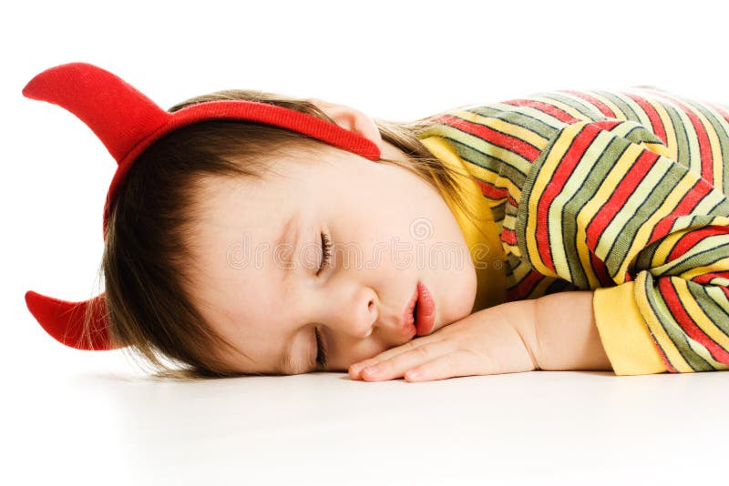 Baby Horns Imp Sleeps Floor Stock Photos - Free & Royalty-Free Stock ...