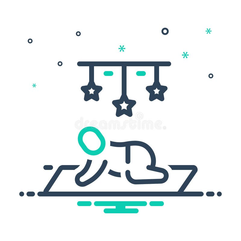 Mix Icon for Baby, Progeny and Kiddy Stock Illustration - Illustration ...