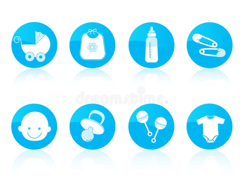 Baby icon set stock vector. Illustration of illustrations - 10012518
