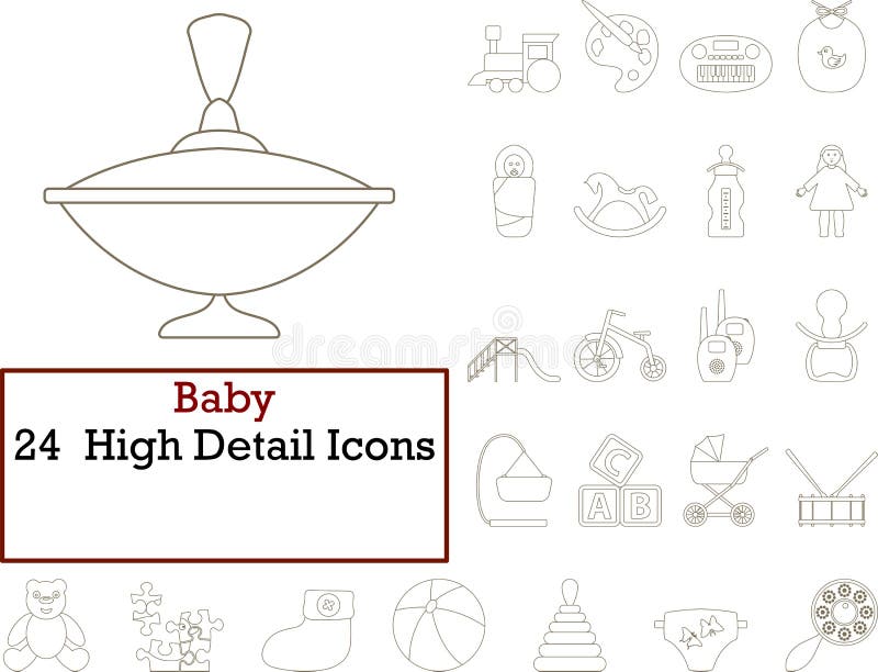 Baby Icon Set stock vector. Illustration of editable - 214664054