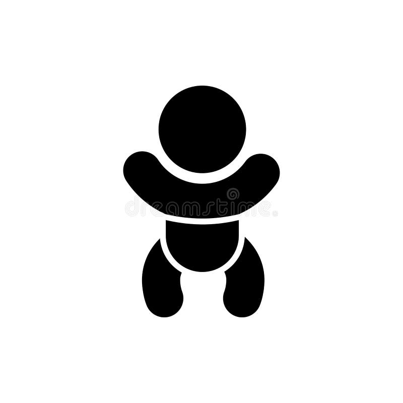 Baby Icon Simple Flat Style Vector Illustration Stock Vector ...