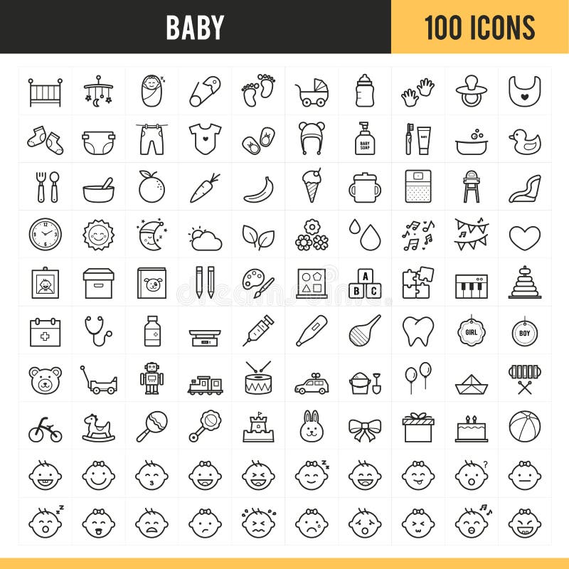 Baby Icon. Vector Illustration. Stock Vector - Illustration of bear ...