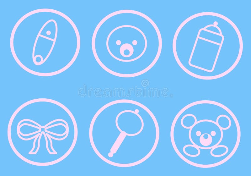 Baby Icons_Blue stock illustration. Illustration of icon - 13805142