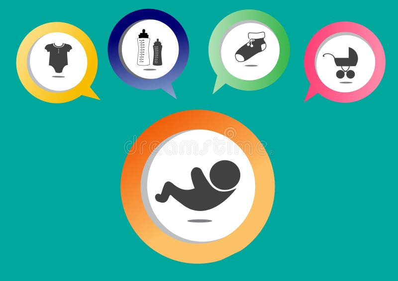 Baby Icons Green Backgrounds Stock Illustrations – 120 Baby Icons Green ...
