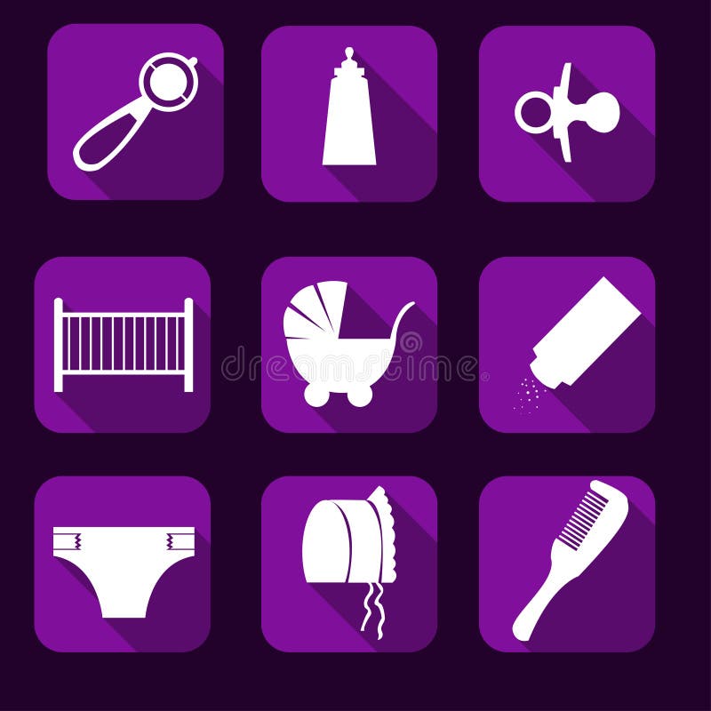 Baby icons stock vector. Illustration of childhood, symbol - 72364124