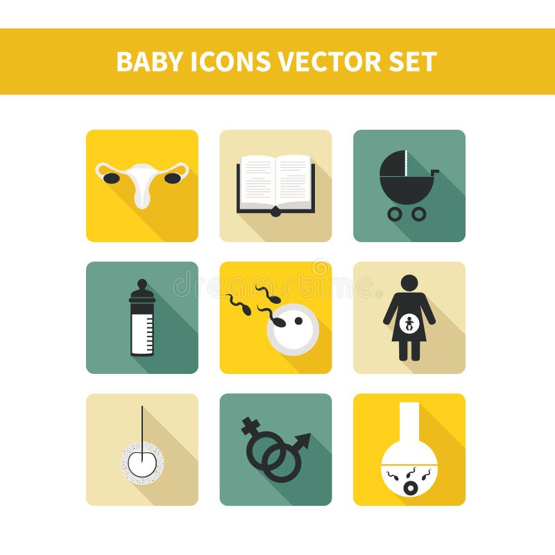 Baby icons stock vector. Illustration of education, kids - 39373713