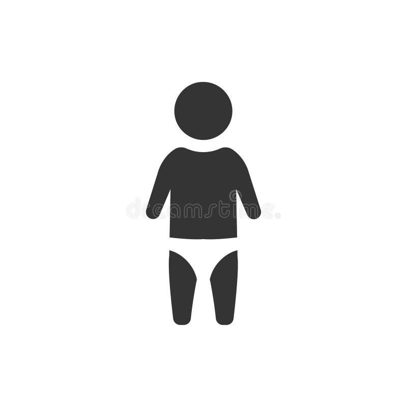 Baby-Ikone vektor abbildung. Illustration von vektor - 111629606