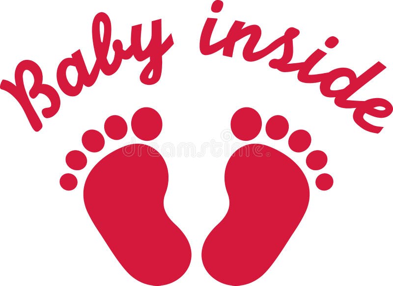 Baby inside footprint stock vector. Illustration of love - 107146350