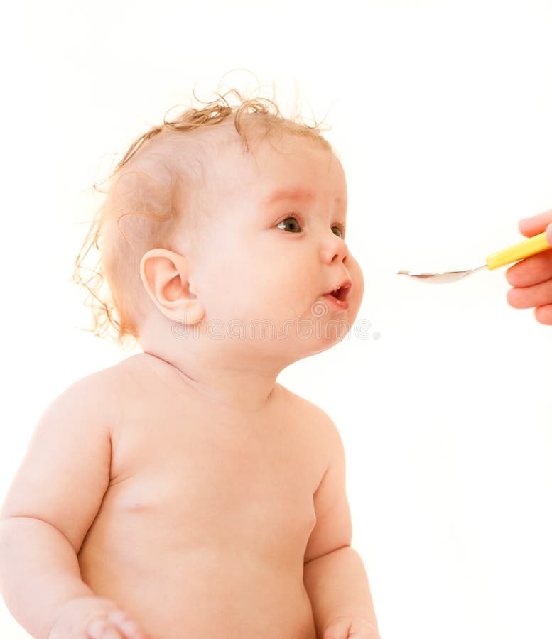 Baby isolated stock image. Image of look, infancy, playful - 17125517