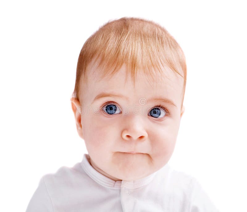 Baby isolated on white stock image. Image of cute, adorable - 22269967