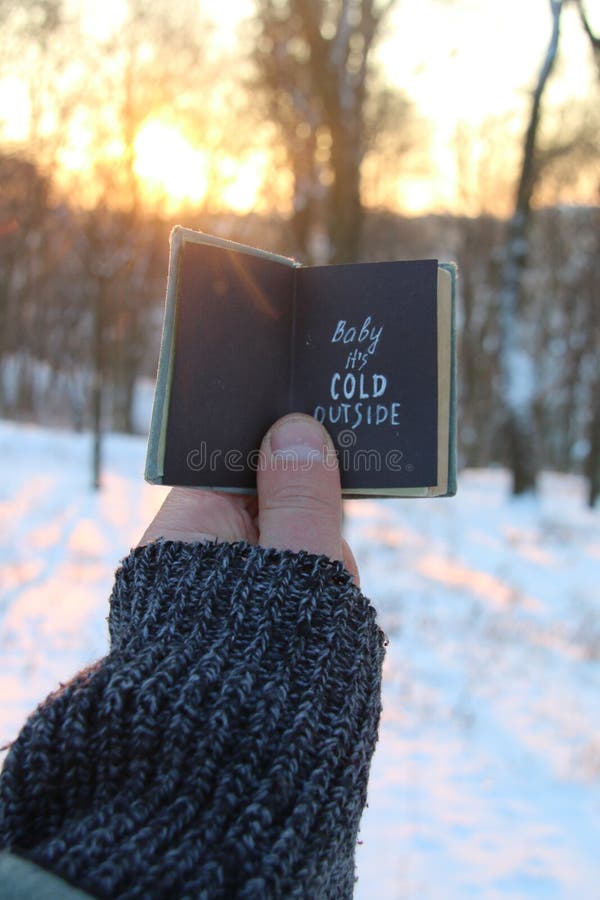 Baby Its Cold Outside. Book and Text. Stock Photo - Image of forest ...